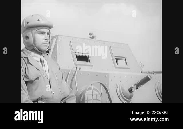 MEXICO - 1940 - Mexican Army soldiers get into small tanks and drive ...