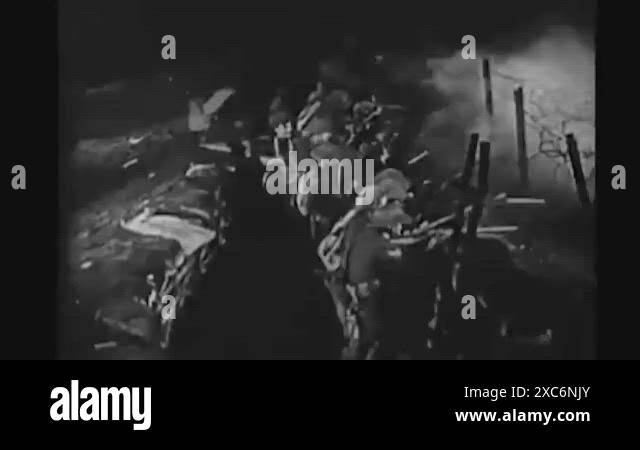 FRANCE - 1919 - in this war film, American soldiers rush out of the ...