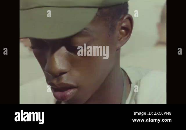 1980 - US Air Force recruits serve food at the Lackland Air Force Base ...