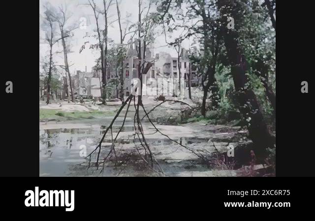 1945 - Buildings damaged by the war in the British sector of occupied ...