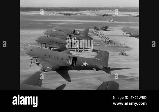 1944 - The US Army Air Force's Air Transport Command transports troops ...