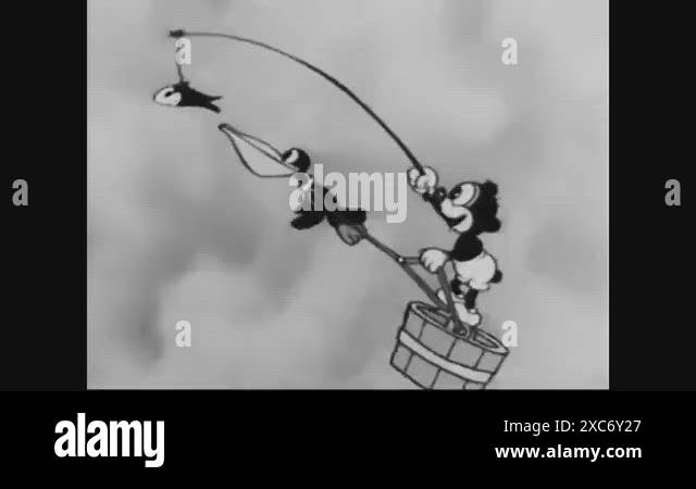 1934 - In this animated film, Cubby Bear's pelican-drawn flying bucket ...