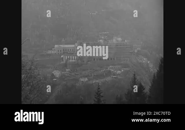 1945 - Views of the hydroelectric plant in Vemork, Norway, that was ...