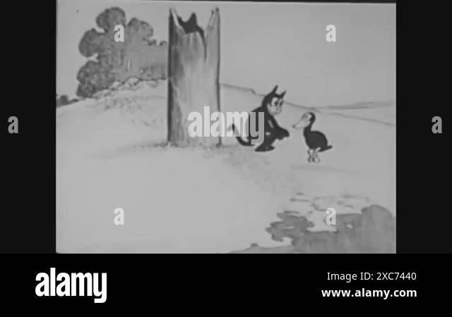 1922 - In this animated film, a cat fights a duck and wrests eggs out ...
