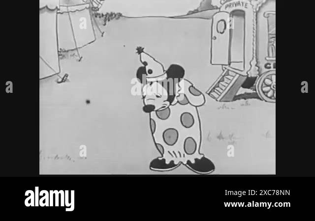 USA - 1930 - In this animated film, a clown mouse cries and sings about ...