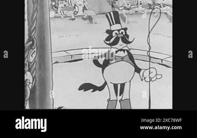 USA - 1930 - In this animated film, a mouse makes a dive on horseback ...
