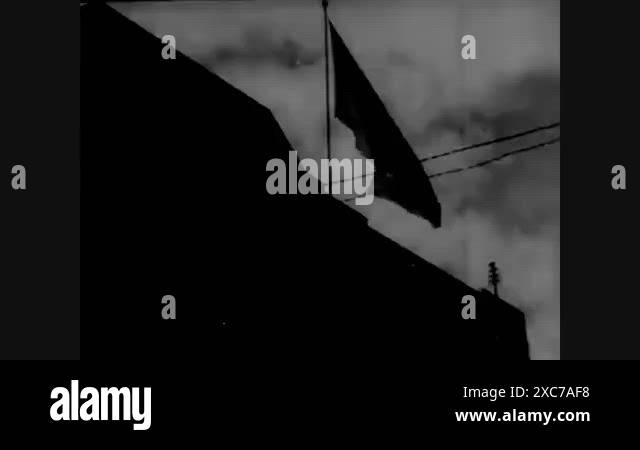 COLOMBIA - 1942 - Nazi propaganda and swastika flags are seen across ...