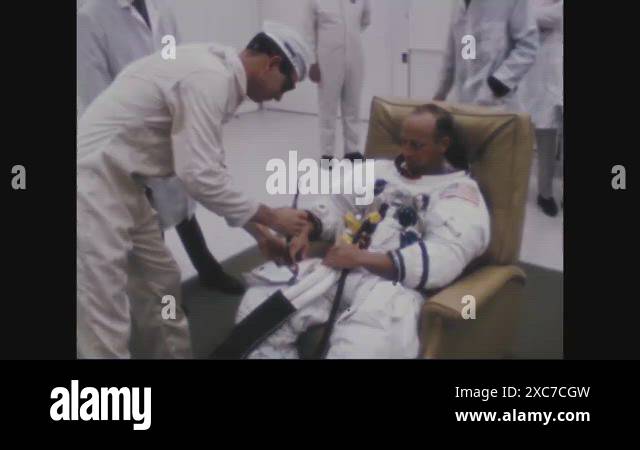 FLORIDA - 1969 - Apollo 12 astronaut Alan Bean is fitted with a space ...