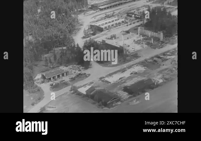 GERMANY - 1945 - War-torn military industrial buildings in Nazi Germany ...