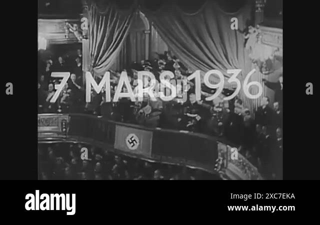 GERMANY - 1936 - Nazi soldiers march through German cities including ...