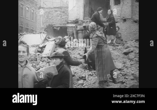 GERMANY - 1947 - Men and women in the Soviet sector of occupied Germany ...