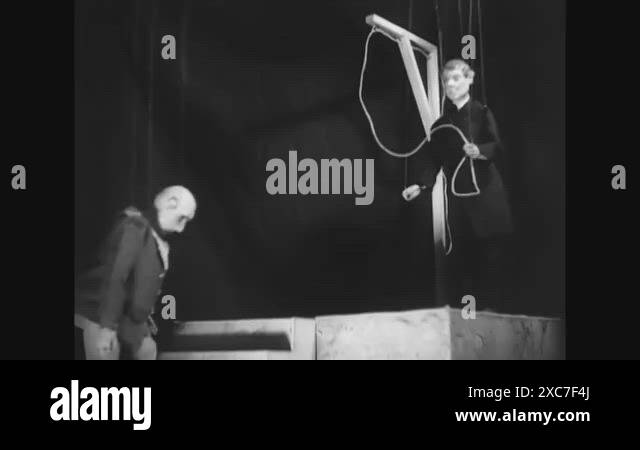 GERMANY - 1947 - A puppet show in occupied Germany depicts a man ...