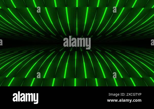 Animated Hi-tech Green color glowing neon futuristic technology lines ...