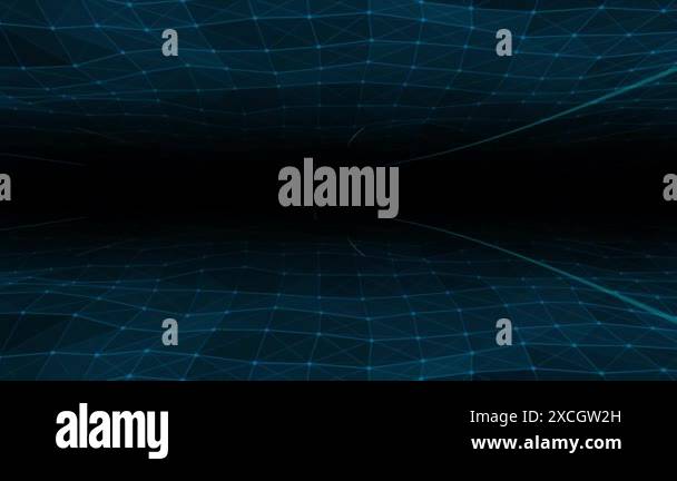 Animated Abstract Hi Tech Lines And Dots Slowly Moving Futuristic Plexus Pattern With Floating
