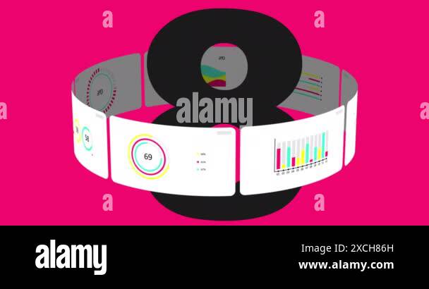 Countdown timer from 10 to 0 seconds realtime inside spinning 3D ...