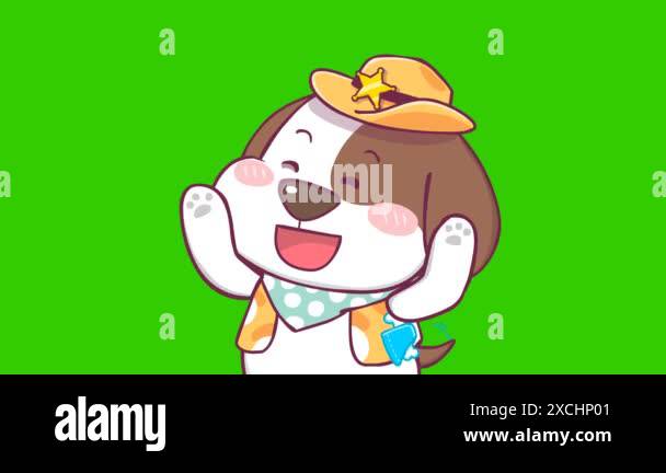 Cheering Beagle Sheriff - Animated Stock Video Footage - Alamy