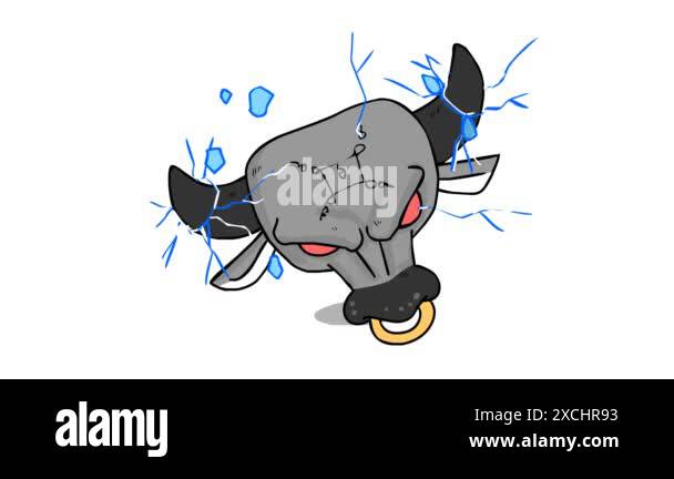 Scary Animated Ghost Buffalo Charging for Easy Chroma Keying Stock ...