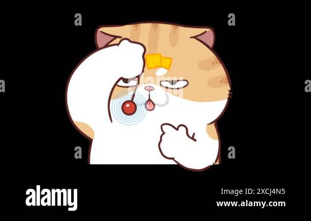 Animated Funny Cat Performing Hypnosis Stock Video Footage - Alamy