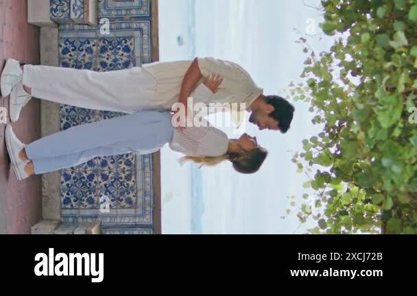 Affectionate young couple kissing city Stock Videos & Footage - HD and ...