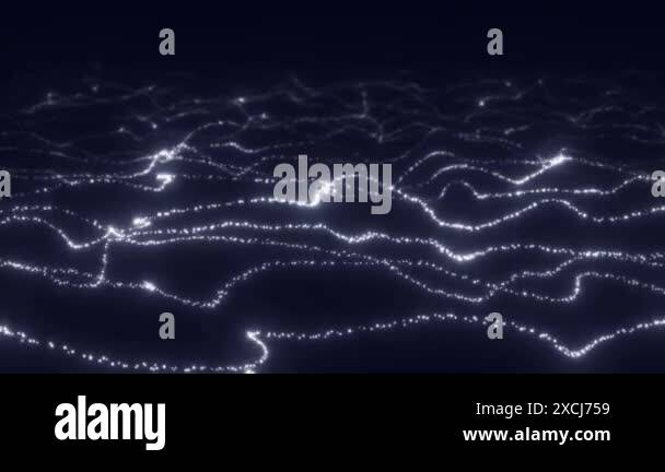 Geometric waves from points, technological data flow. animated ...