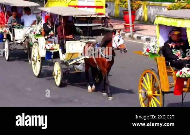 Indonesian ride carts. Cart is one of Indonesia's traditional means of ...
