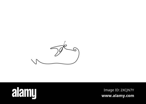 Self drawing animation of single line draw whole and sliced healthy ...