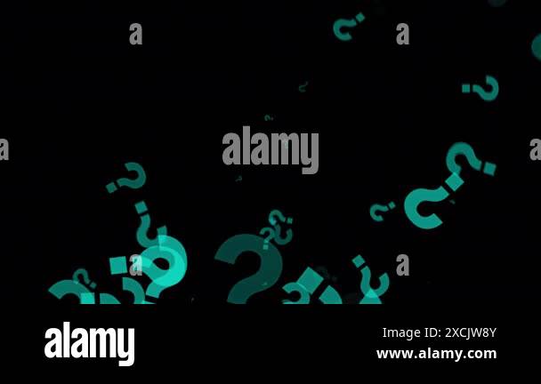Animation Of Question Marks From The Bottom Border Stock Video Footage ...