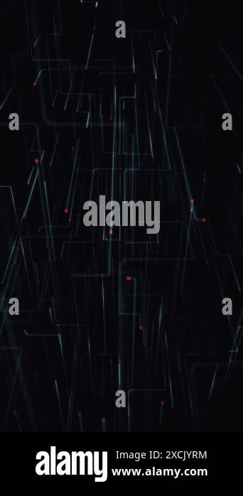 Vertical video - abstract tech 3D circuit board styled background with ...