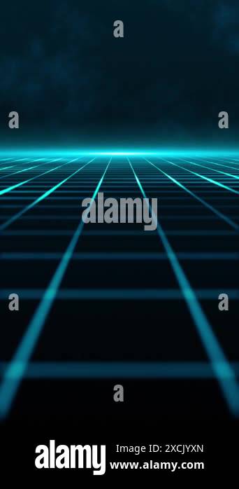 Vertical video - retro futuristic cyberpunk grid motion background with ...