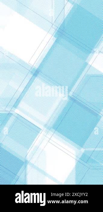 Vertical video - abstract blue tinted geometric motion background with gently moving textured ...