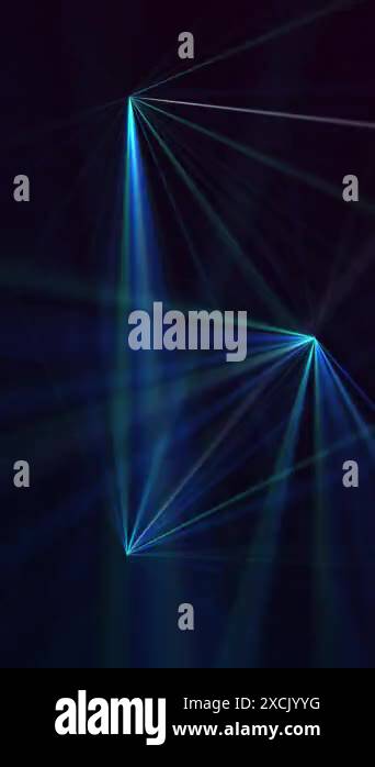 Vertical video - high speed laser light show on black background with ...