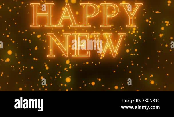 Gold neon color happy new Stock Videos & Footage - HD and 4K Video ...