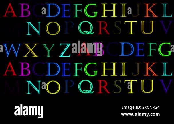 Alphabet colorful animation A to Z in 4k high resolution. Alphabet, A ...