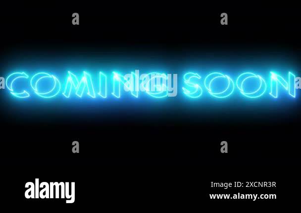 Movie Trailer Coming Soon Text Revealin 4k. Neon-colored Coming Soon ...