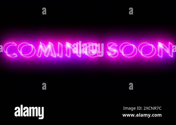 Movie Trailer Coming Soon Text Revealin 4k. Neon-colored Coming Soon ...