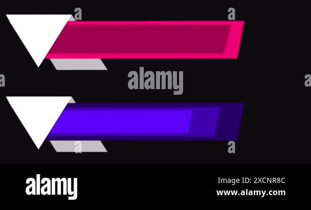 Lower third-pack animation in cool different colors 4k - Alpha Channel. Cool lower third-pack ...