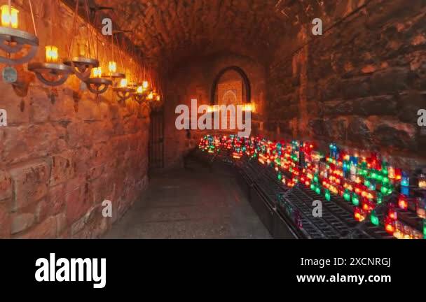 Montserrat, Spain - April 2, 2024: Religious Ave Maria path with ...