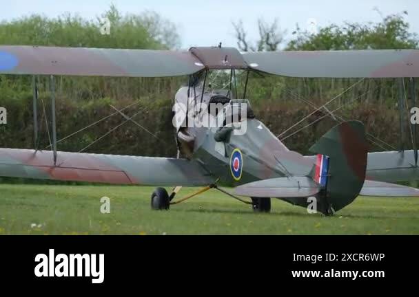 Breighton, Selby, Yorkshire, UK. June 2024. The de Havilland DH.82 ...