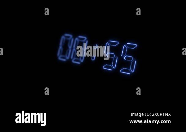 Modern Countdown Clock timer animation clock display, 3d rendering ...