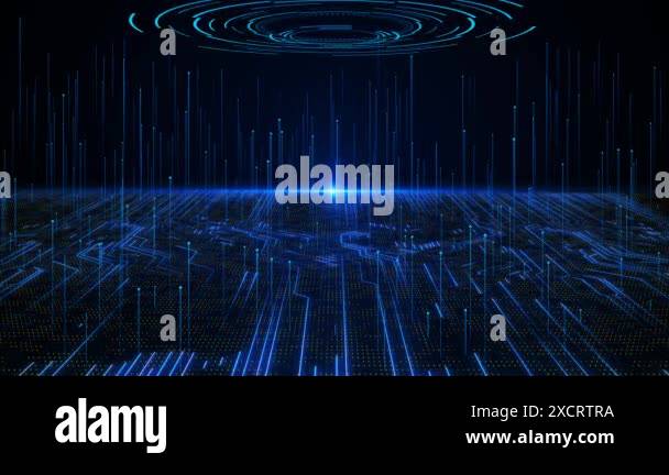 Futuristic Cyberspace big data Deep cyber stage waves lights, digital ...