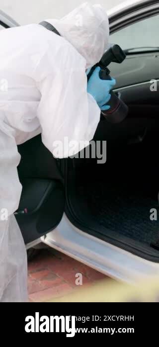 Crime scene, photographer and accident with investigation, forensic ...