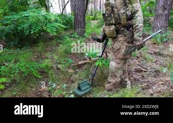 Kharkiv, Ukraine - June, 03, 2024: A sapper soldier in military uniform ...