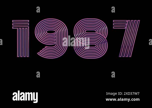 Retro Loading Animation with Neon Typography for 1985 to 1995 : Dynamic ...