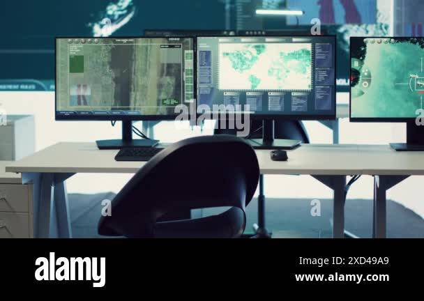 Empty federal secret service control room used to follow national ...