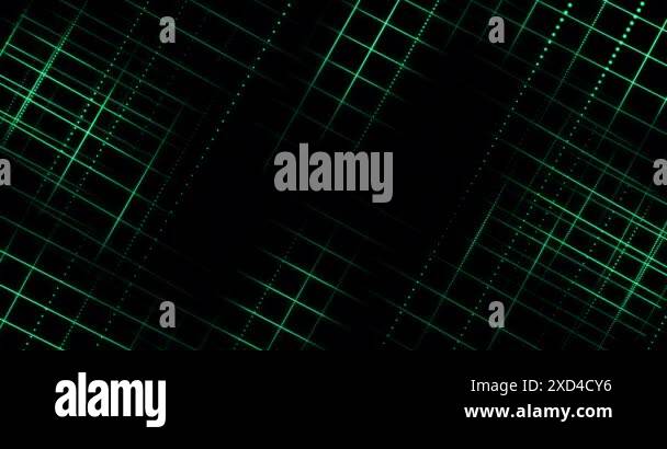 futuristic movement of green matrix digital glow vertical lines, technology and cyber security ...