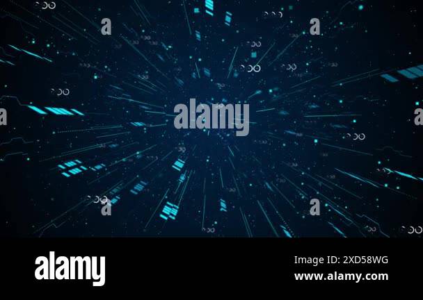 Deep wavy Cyber funnel futuristic speed tunnel. Sci-fi. Matrix ...