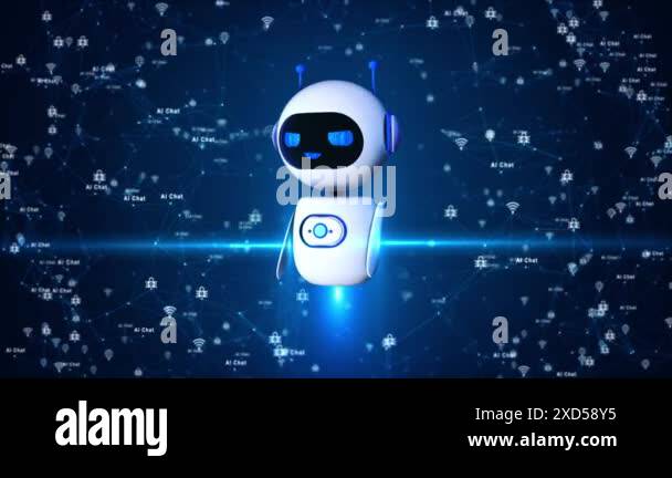 Robot AI Content Generator. Chatbot technology, isometric. Technology ...