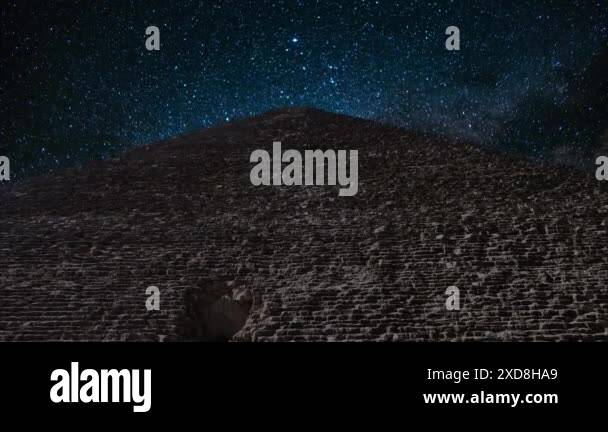 Egypt The Great Pyramid of Giza Milky Way Galaxy Over Pyramid of Khufu ...