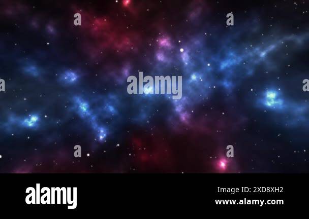 The Space travel, Fly trough nebula galaxy with millions of stars. 4K ...