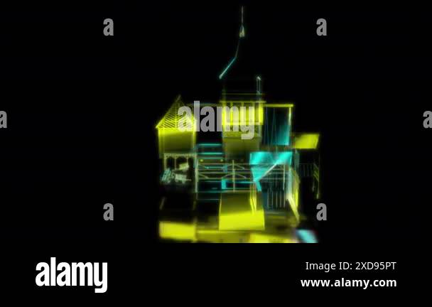 Special effects future animations on black background. Futuristic ...